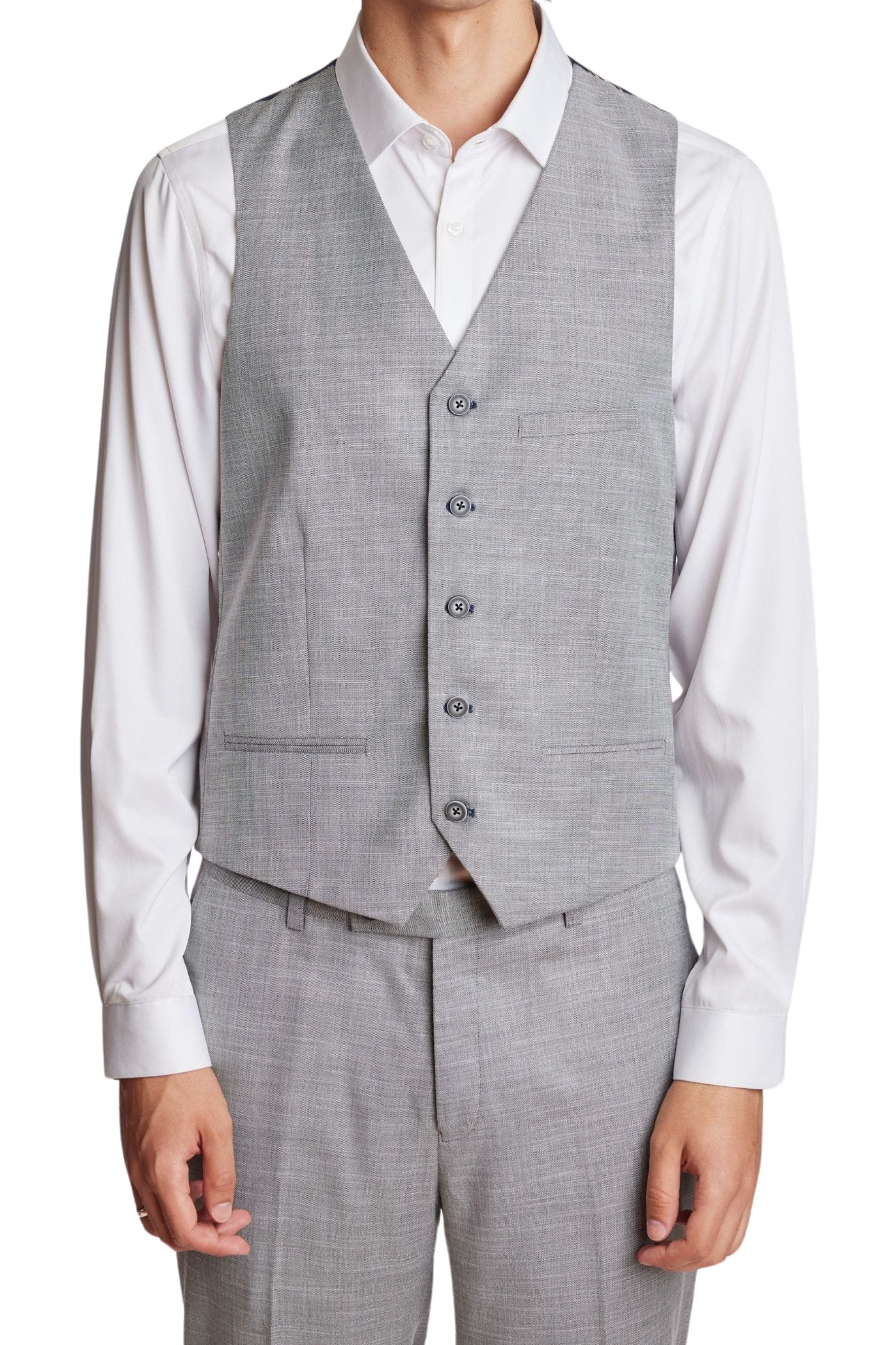 Modern Fit - Eaton 5 Button Vest - Light Grey Shark – Paisley & Gray