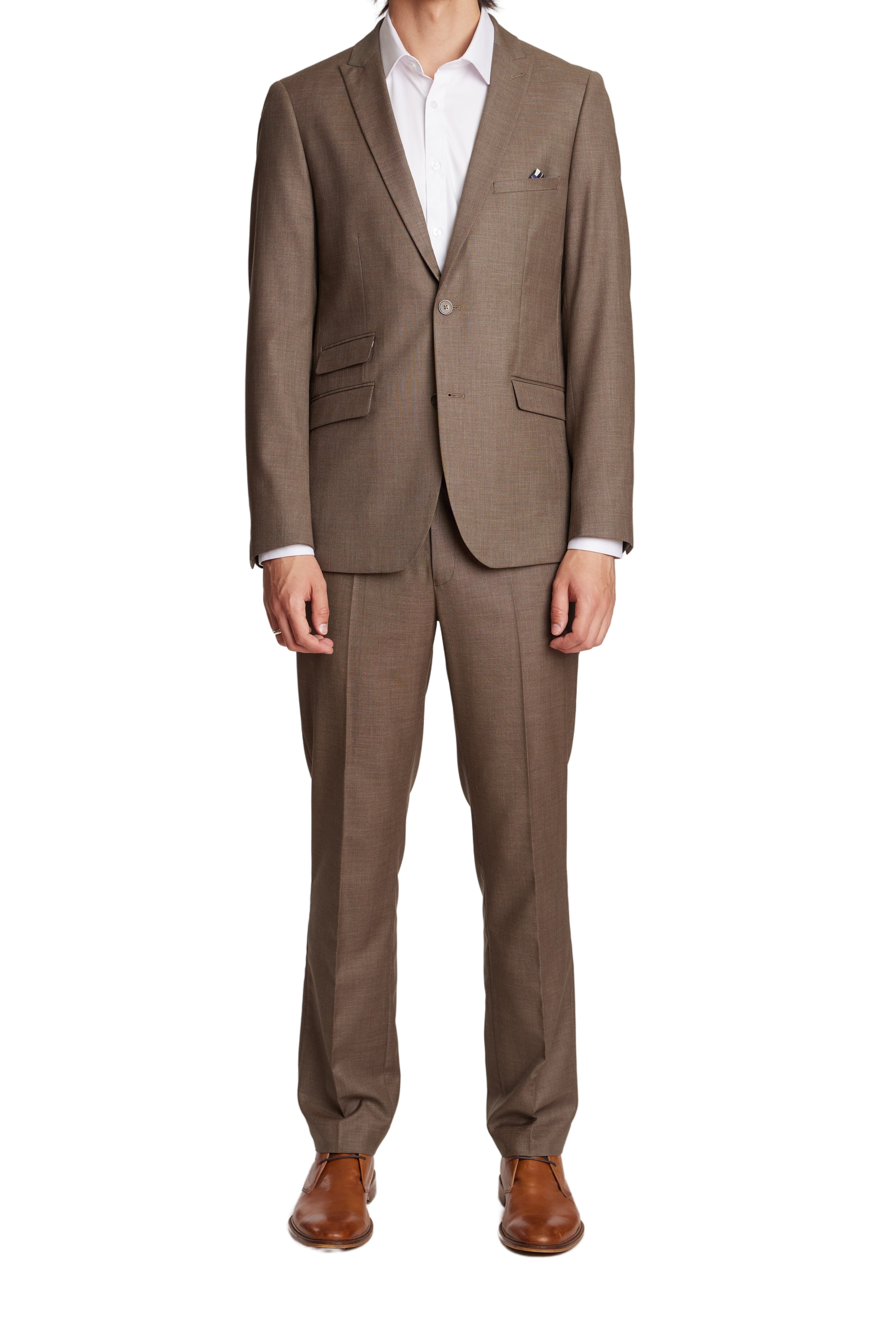 Modern Fit - Ashton Peak Jacket - Dark Khaki Shark – Paisley & Gray